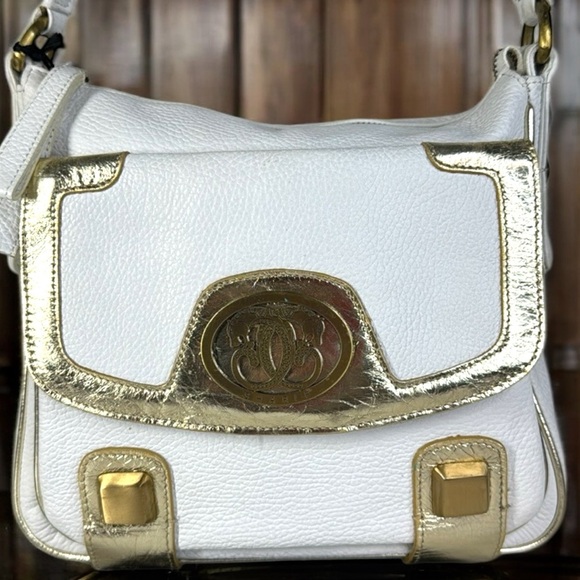 Sharif | Bags | Sharif Original Genuine White And Gold Leather ...